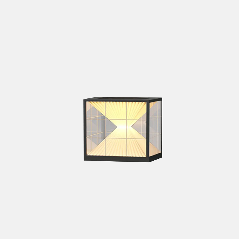 Pyramid Solar Outdoor Pillar Lights - Black Modern Metal | Lightslux ...